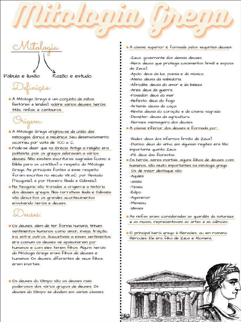 Resumo Explicativo Mitologia Grega | PDF