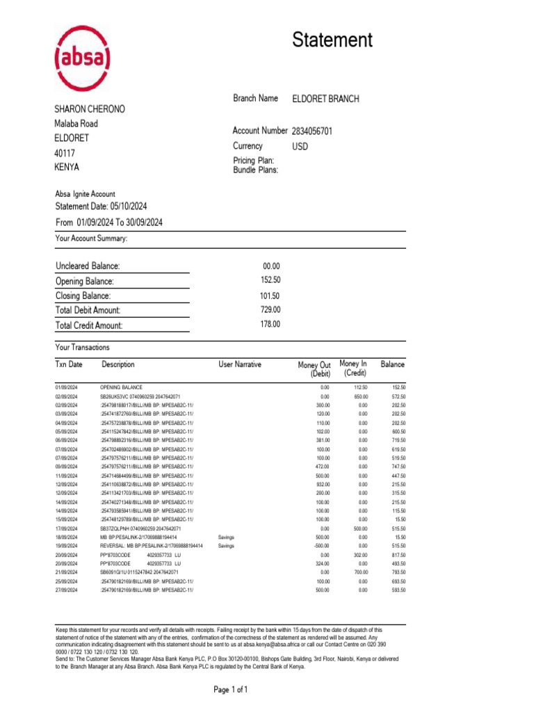 Sharon Cherono | PDF | Debits And Credits | Economies
