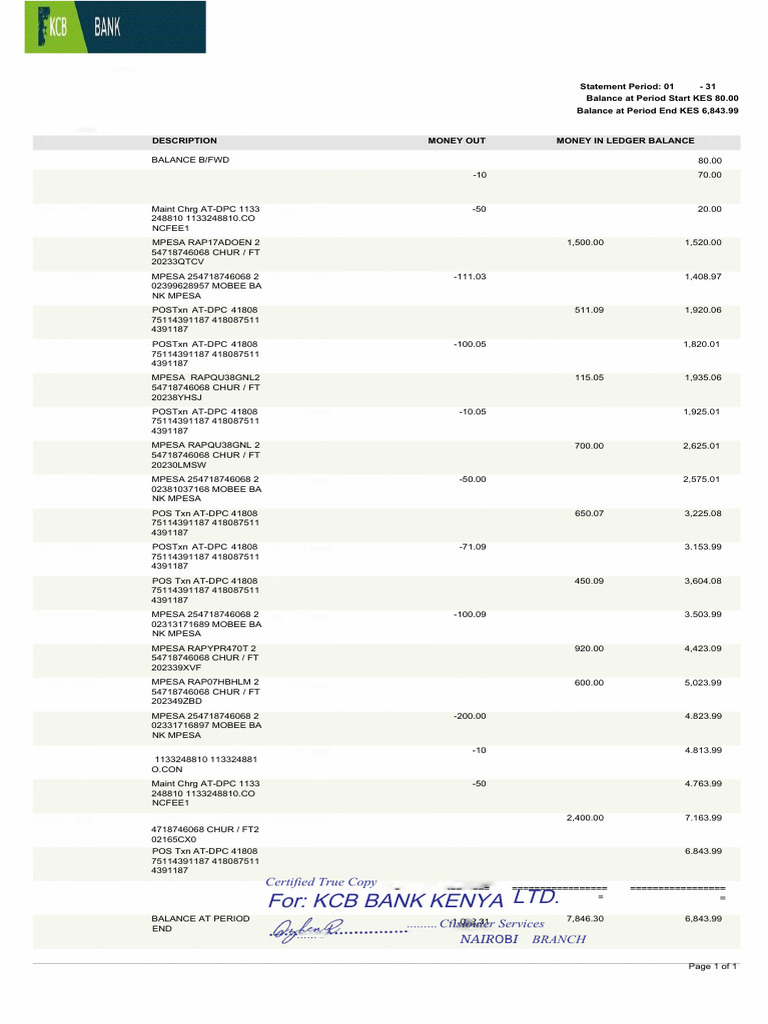 October 2024 Account Statement Summary | PDF | Financial Services ...