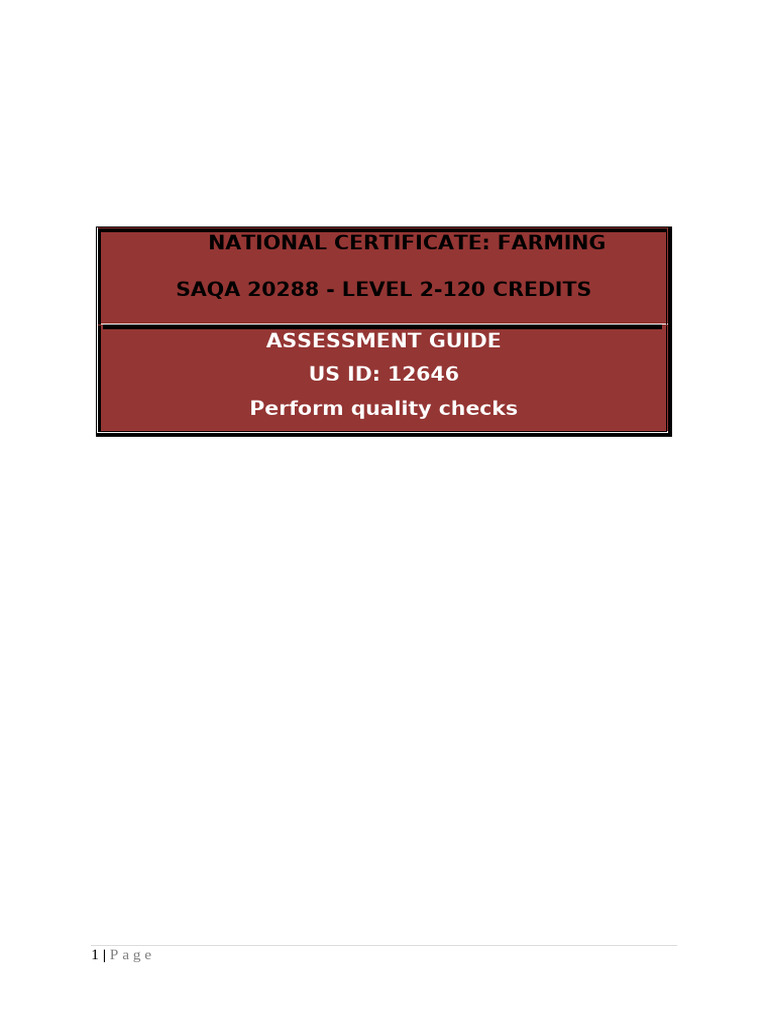 SAQA - 8420 - Assessment Guide | PDF | Educational Assessment | Cognition