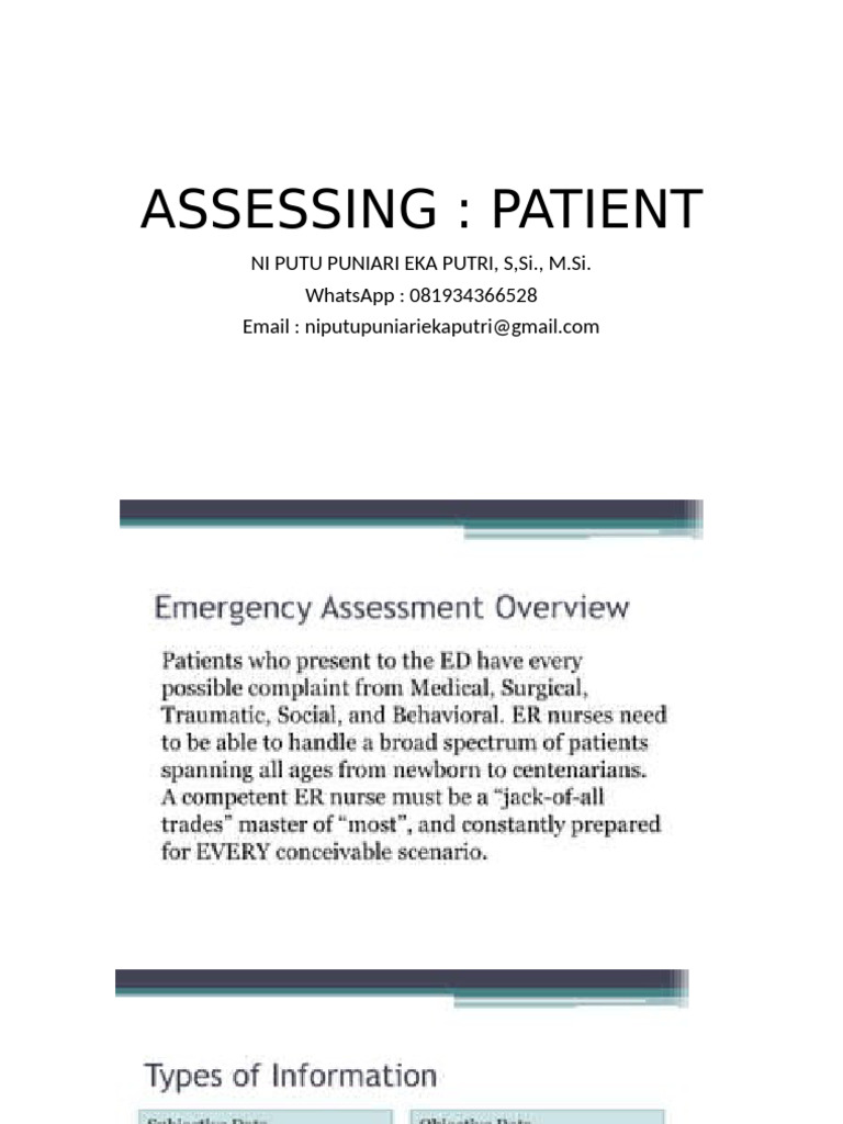 Assessing Patient | PDF