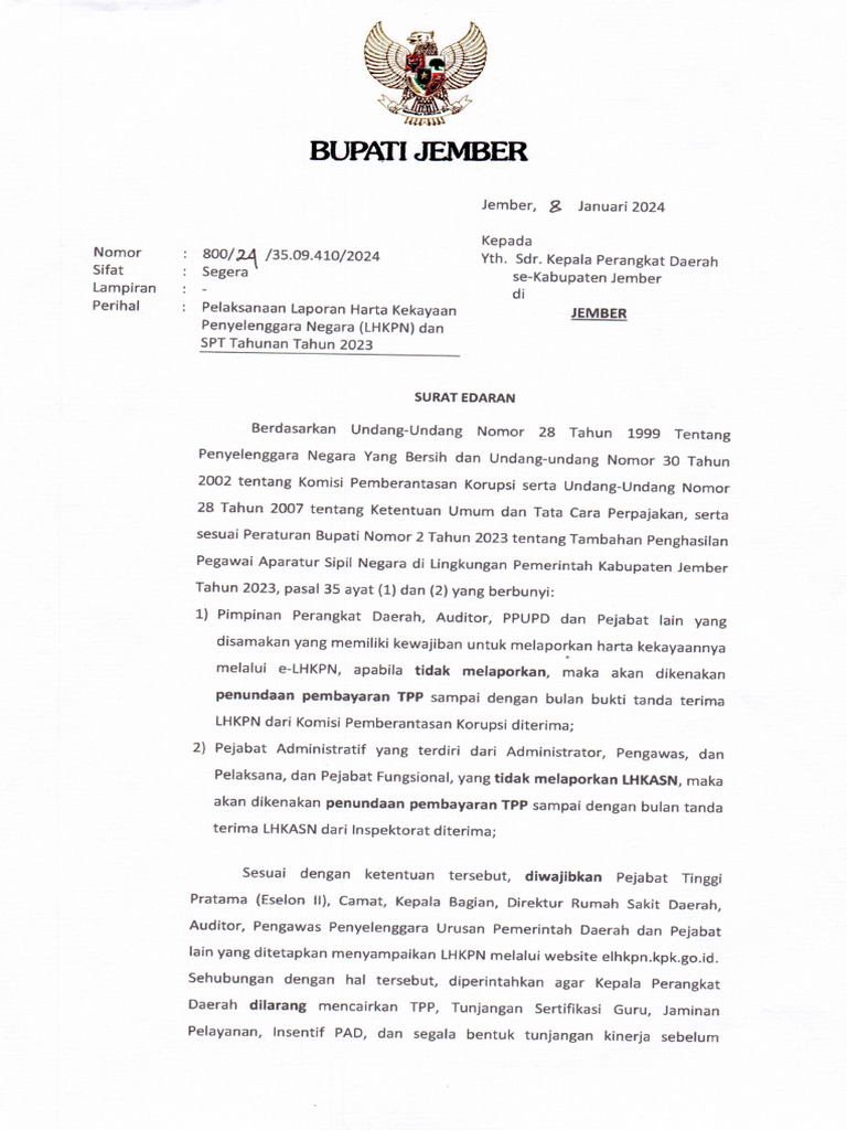 Pelaksanaan LHKPN | PDF