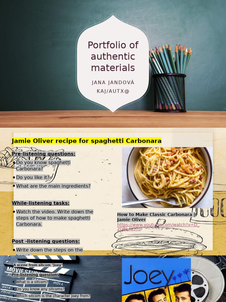 Portfolio of Authentic Materials | PDF