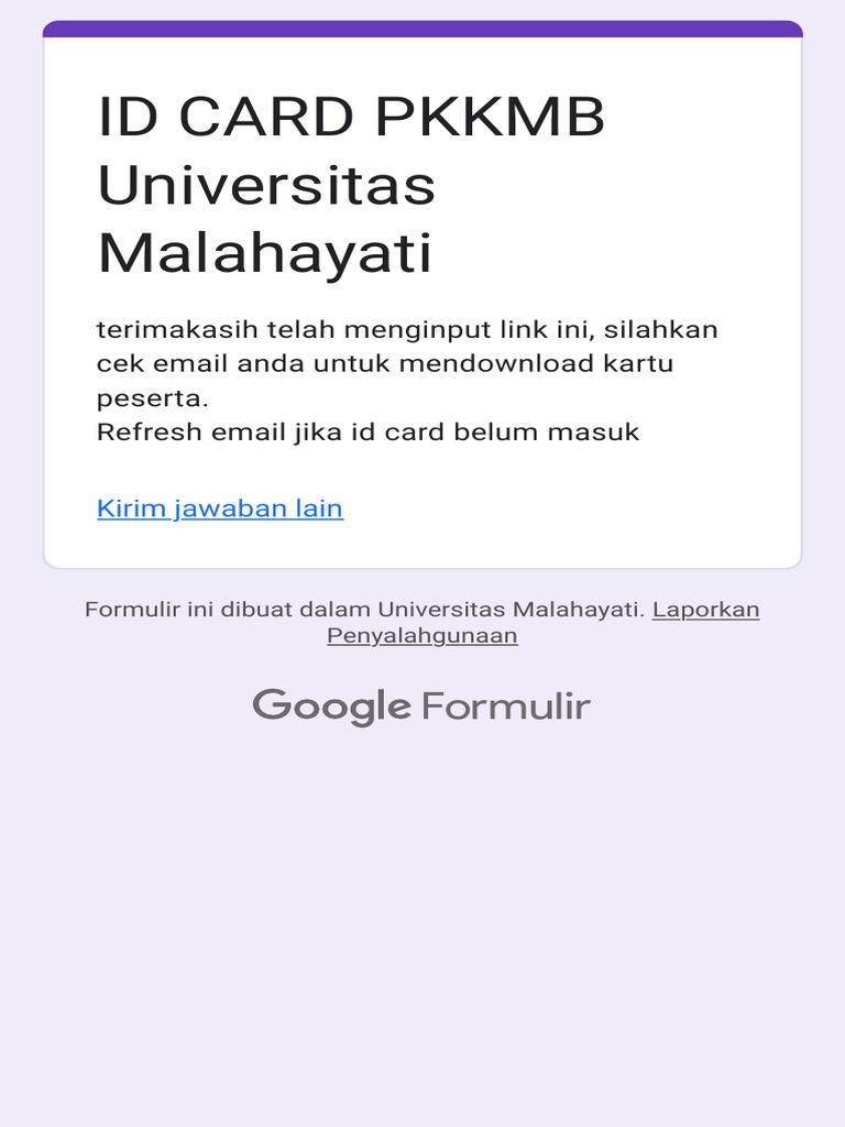 ID CARD PKKMB Universitas Malahayati | PDF
