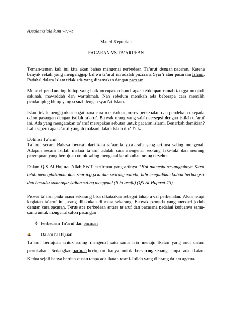 Materi Keputrian | PDF