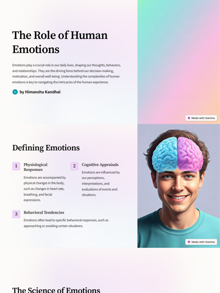 Understanding Human Emotions and Wellness | PDF | Emotions | Applied ...
