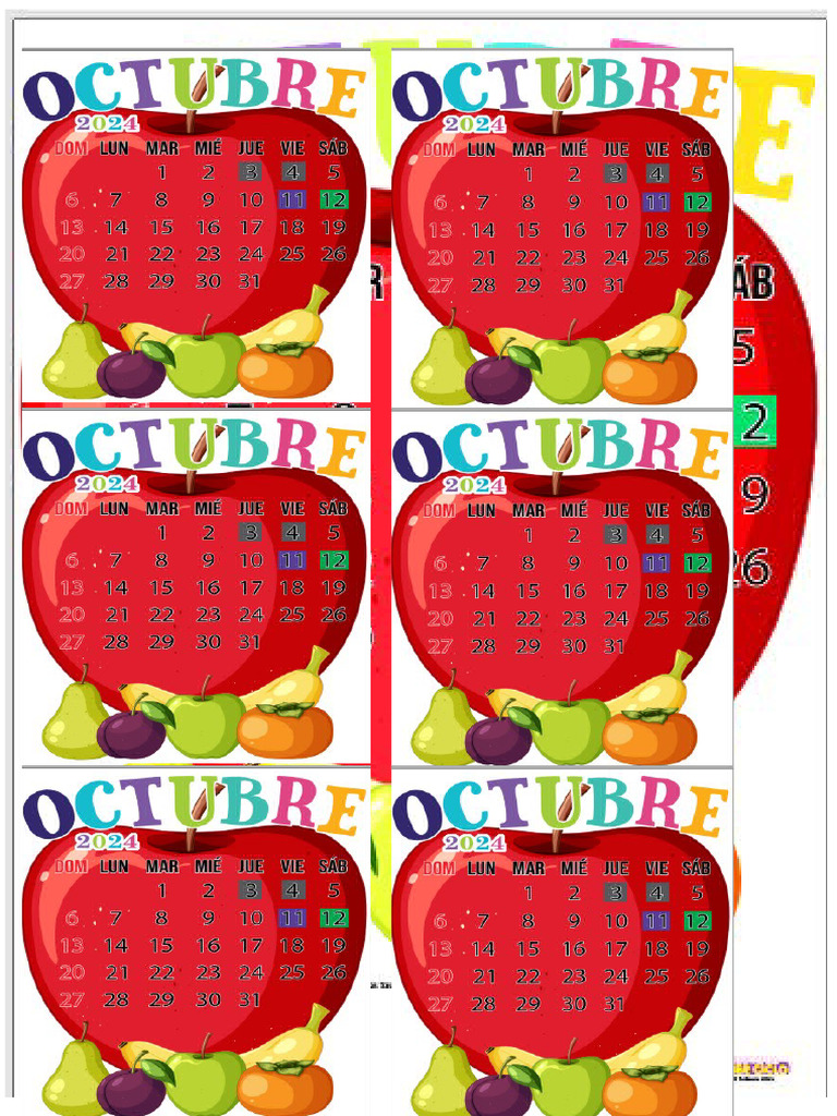 Calendario Octubre | PDF
