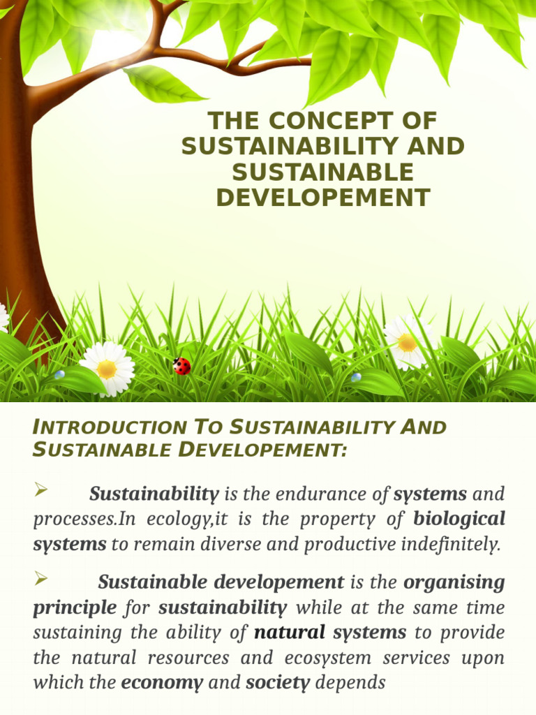 The Concept of Sustainability and Sustainable Developement | PDF ...