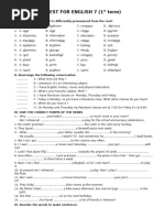 Grade 6 English Test Practice | PDF