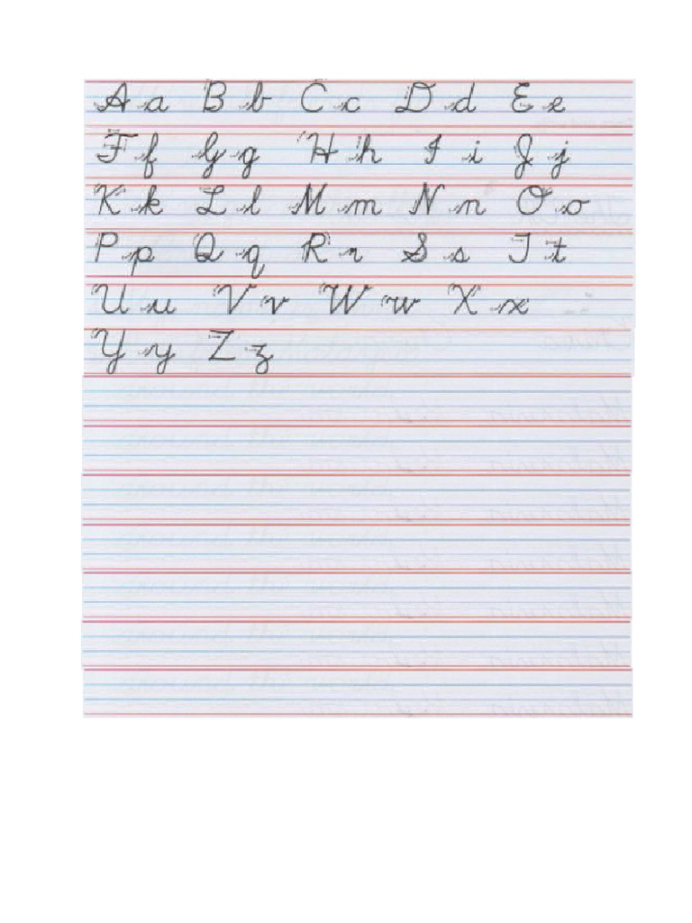Cursive Writing Exercise | PDF