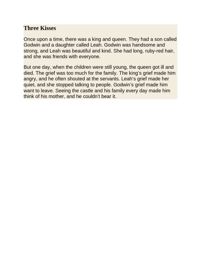 Three Kisses | PDF