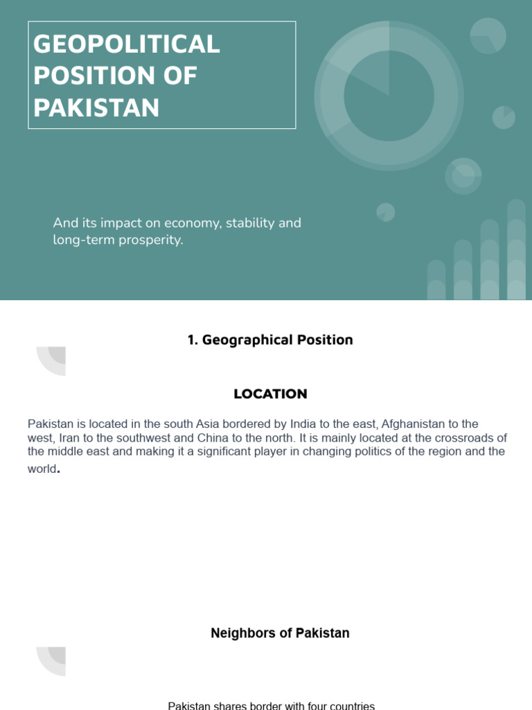 Geopolitical Position of Pakistan and It's Impact On Economy, Stability ...