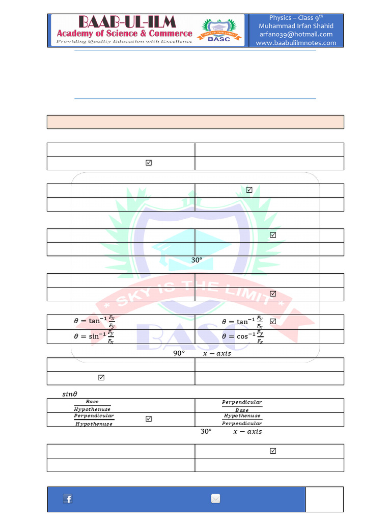 Physics Ch4 MCQs Unsolved | PDF | Force | Torque