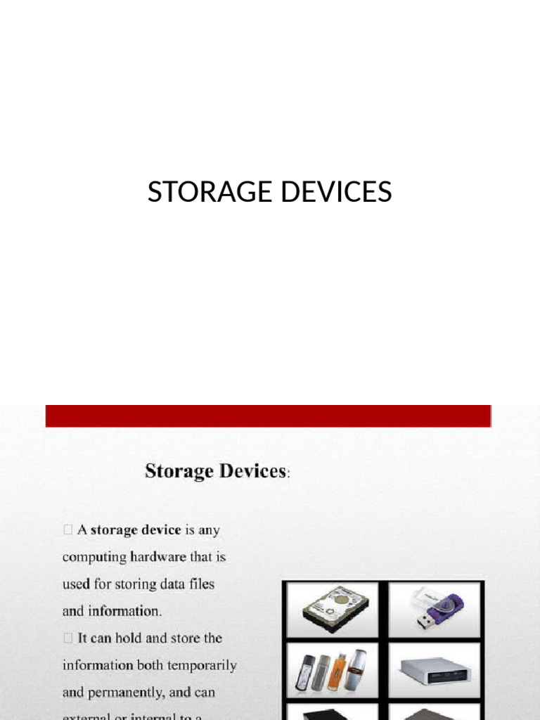 Storage. Devices | PDF