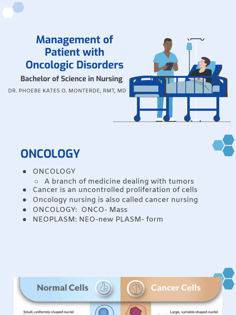 Management of Patient With Oncologic Disorders | PDF | Neoplasms | Cancer