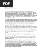 Outline For Song Lyric Analysis Essay | PDF | Essays | Human Communication