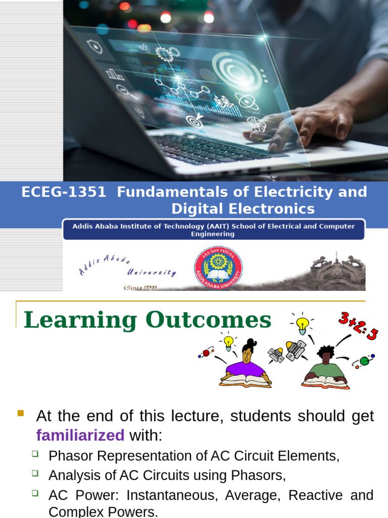Lecture 02 ECEG-1351-Chapter Two - AC Circuits | PDF | Electrical Impedance | Electrical Network