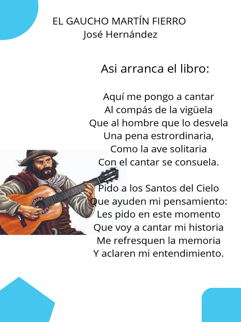 El Gaucho Martín Fierro José Hernández | PDF | Arte | Religión y ...