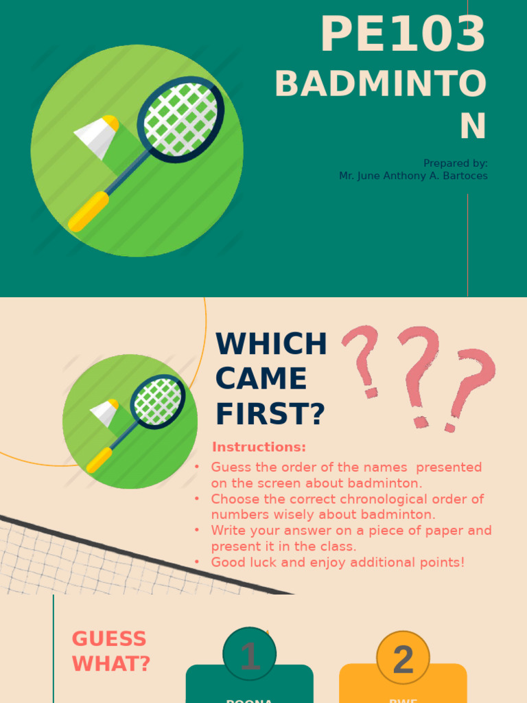 History and Trivia of Badminton | PDF | Indoor Sports | Traditional Sports