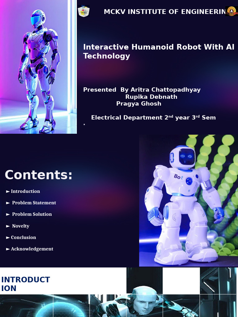 Interactive Humanoid Robot Model With AI Technology | PDF | Artificial ...