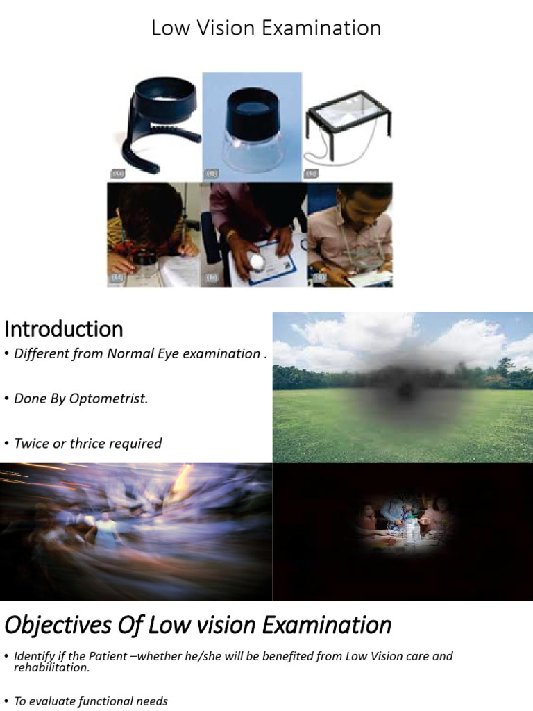 2.preclinical Examination of Low Vison Pateint | PDF | Visual ...