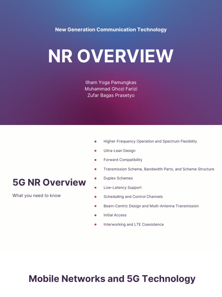 NR Overview PPT | PDF | Mimo | Cellular Network
