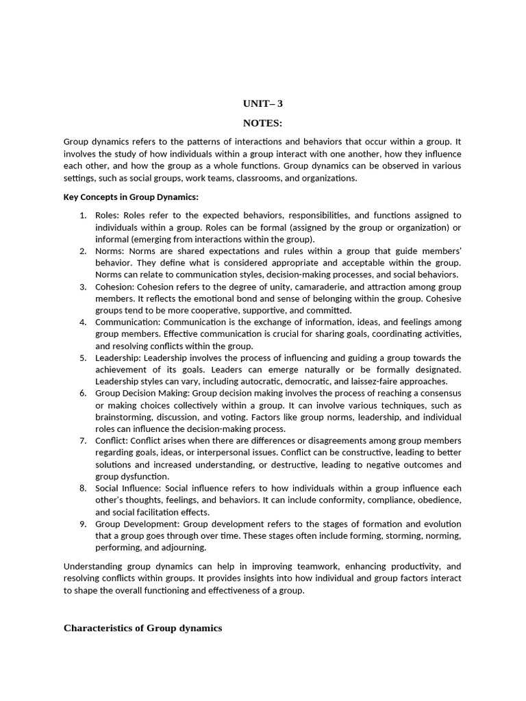 unit 2 sgd | PDF | Team Building | Leadership