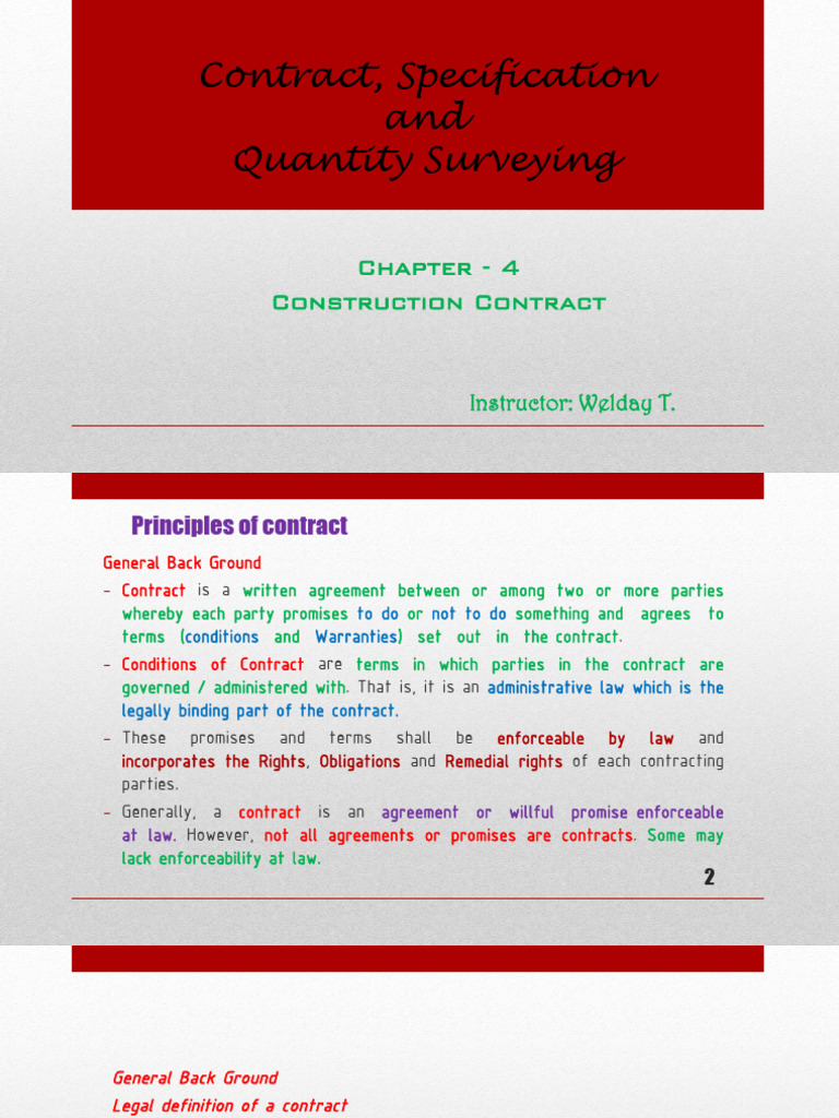 CH 4 Construction Contracts | PDF | Guarantee | Surety