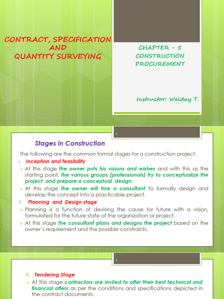 Construction Procurement Guide | PDF | Procurement | Currency
