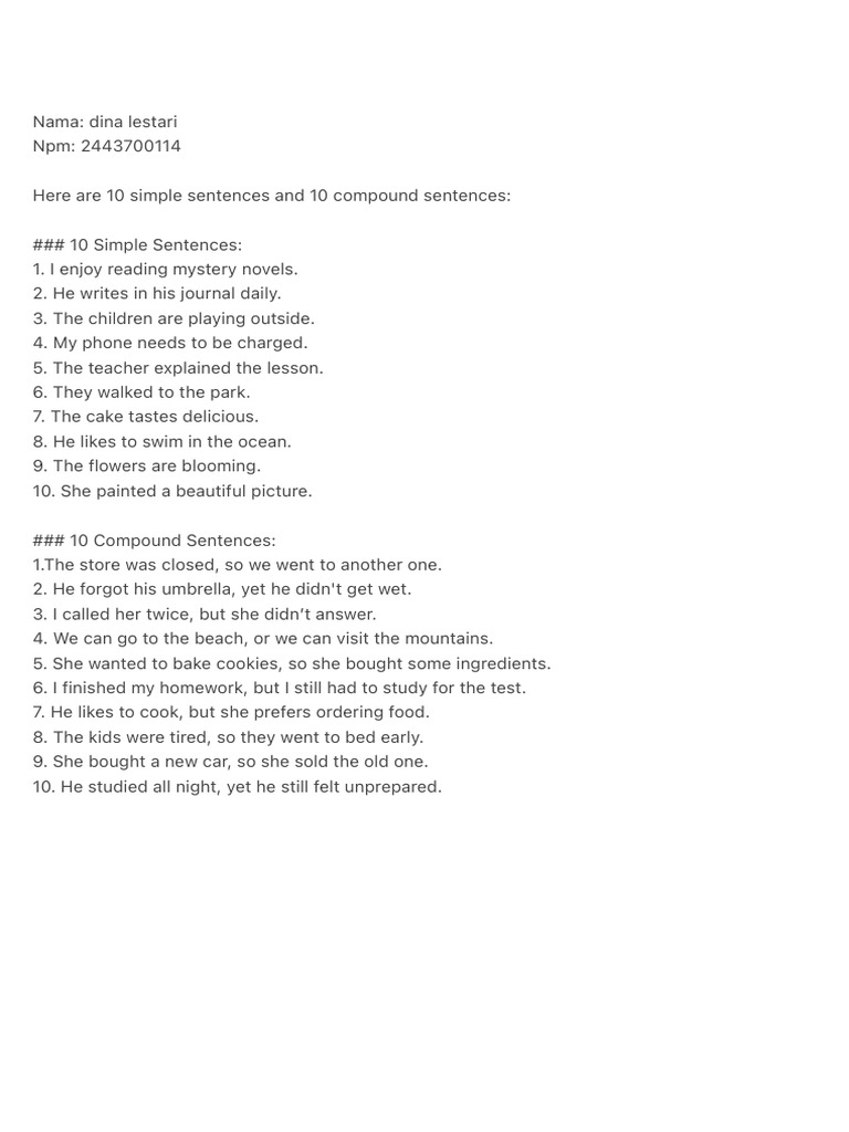 Dina Lestari - 2443700114 | PDF | Language Arts & Discipline | Poetry