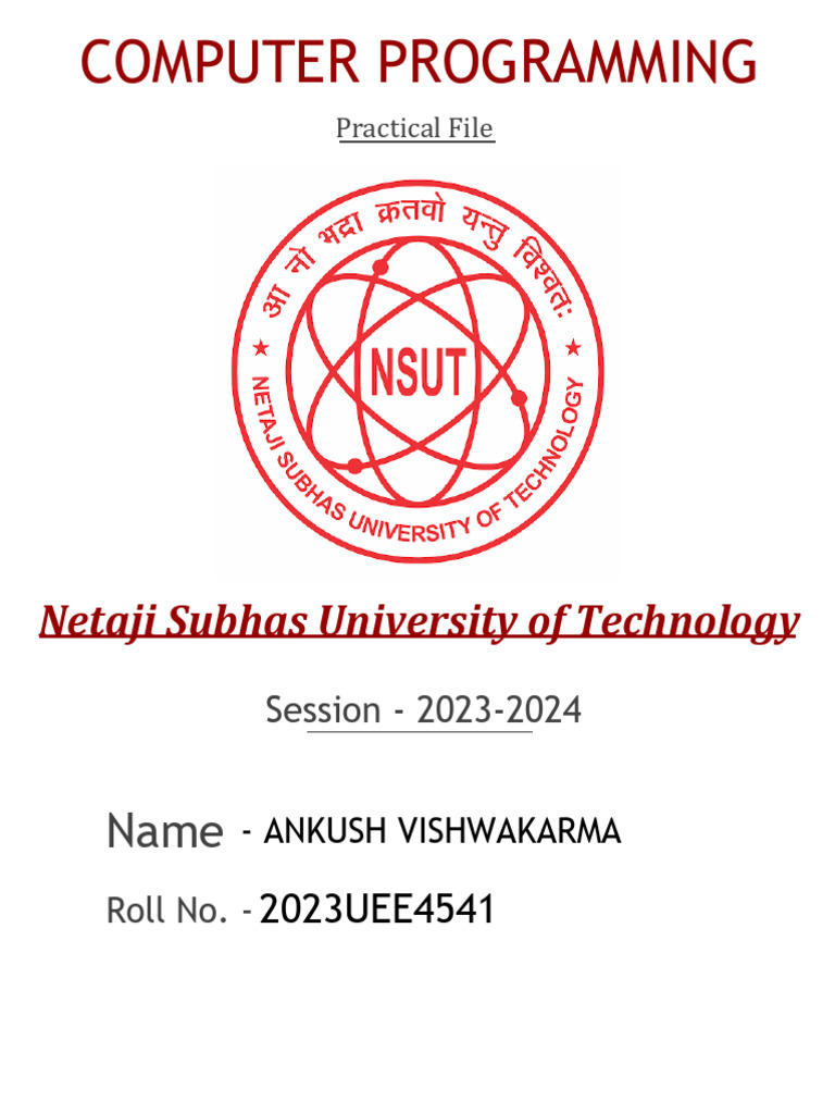 Ankush 4541 CP Practical File | PDF | Python (Programming Language ...