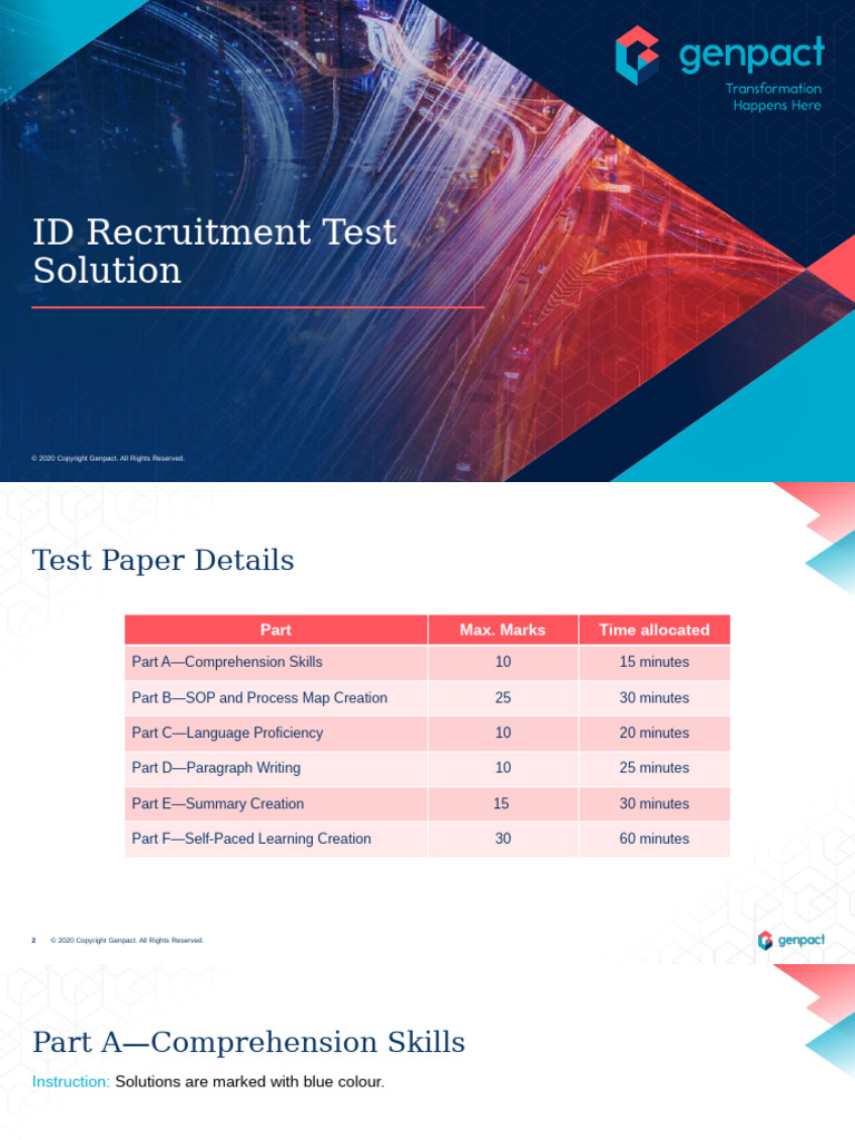 ID Test Paper - Beginner | PDF