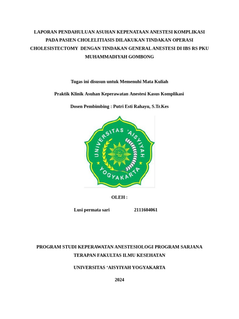 LP Askan Komplikasi Individu Done | PDF | Sains & Matematika
