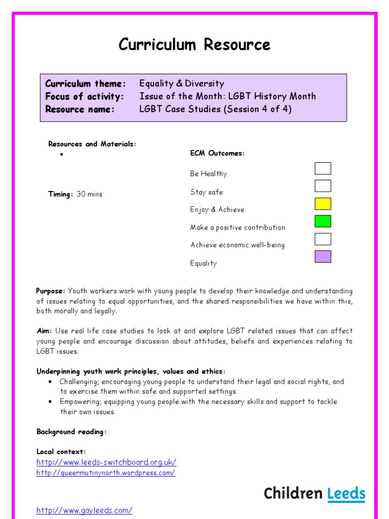 LGBT Case Studies 2 | Download Free PDF | Bullying | Homosexuality