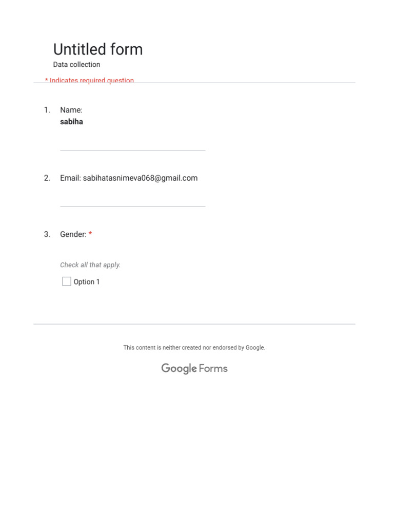 Untitled Form - Google Forms | PDF
