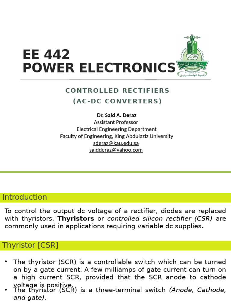 L4-Controlled Rectifiers | PDF | Rectifier | Electrical Equipment