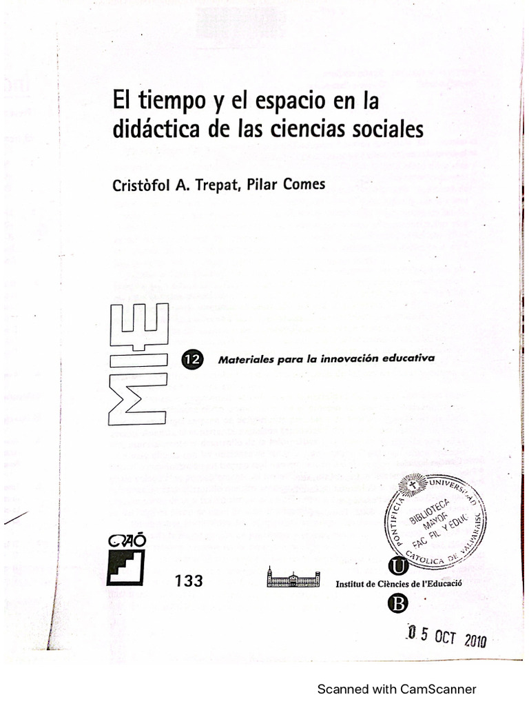 TALLER 1 PARTE 2 TREPAT El Tiempo y El Espacio en La Didáctica | PDF