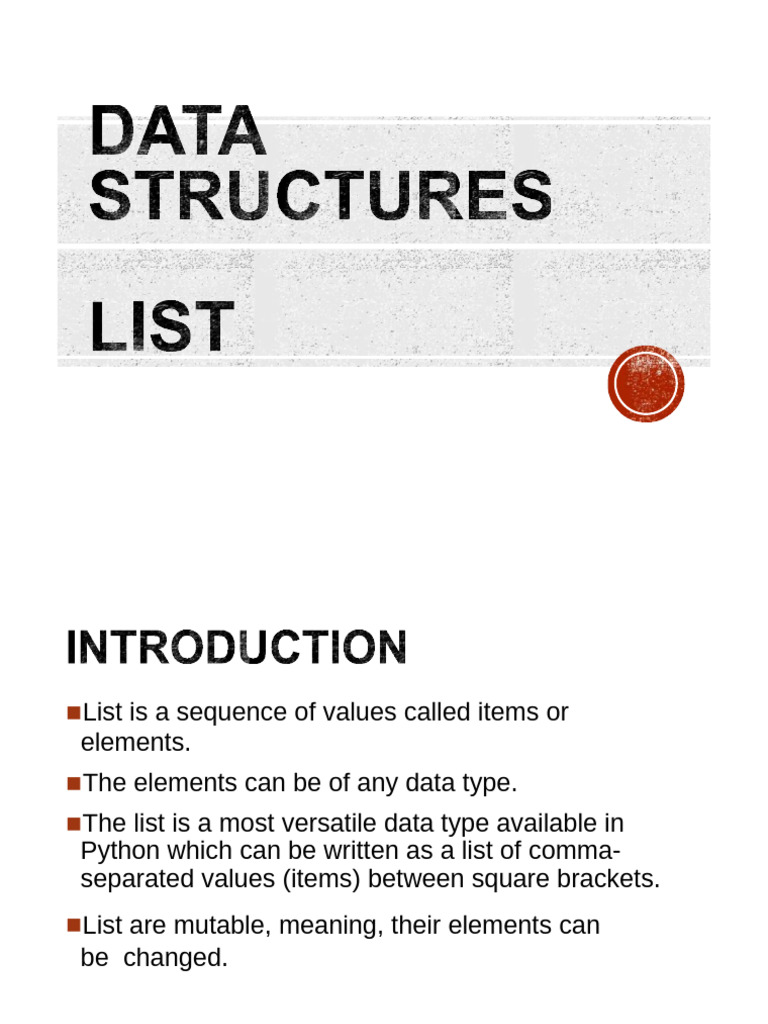 List | PDF | Data Type | Computer Programming