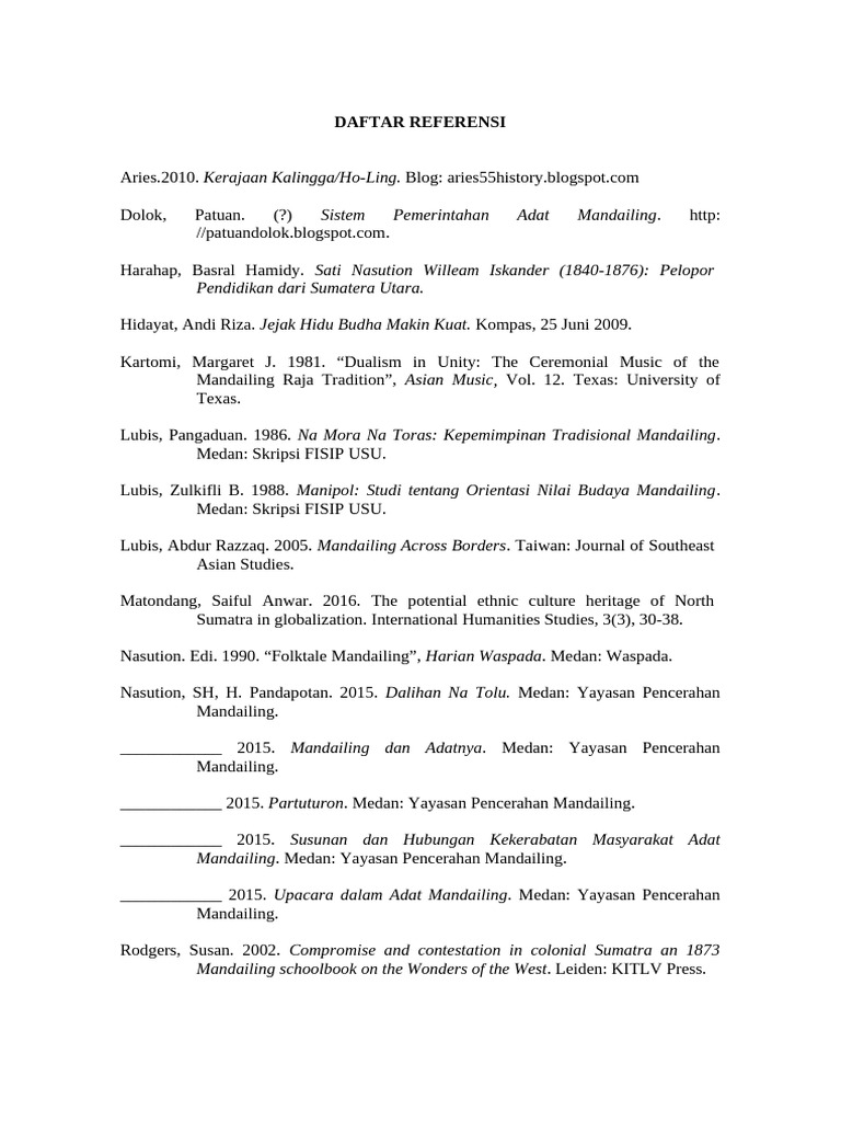 Daftar Referensi | PDF