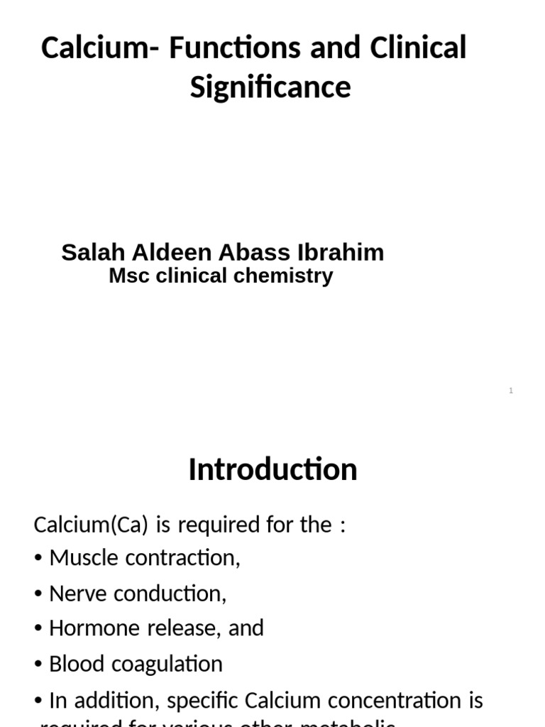 Calcium: Functions and Clinical Importance | PDF | Small Intestine ...