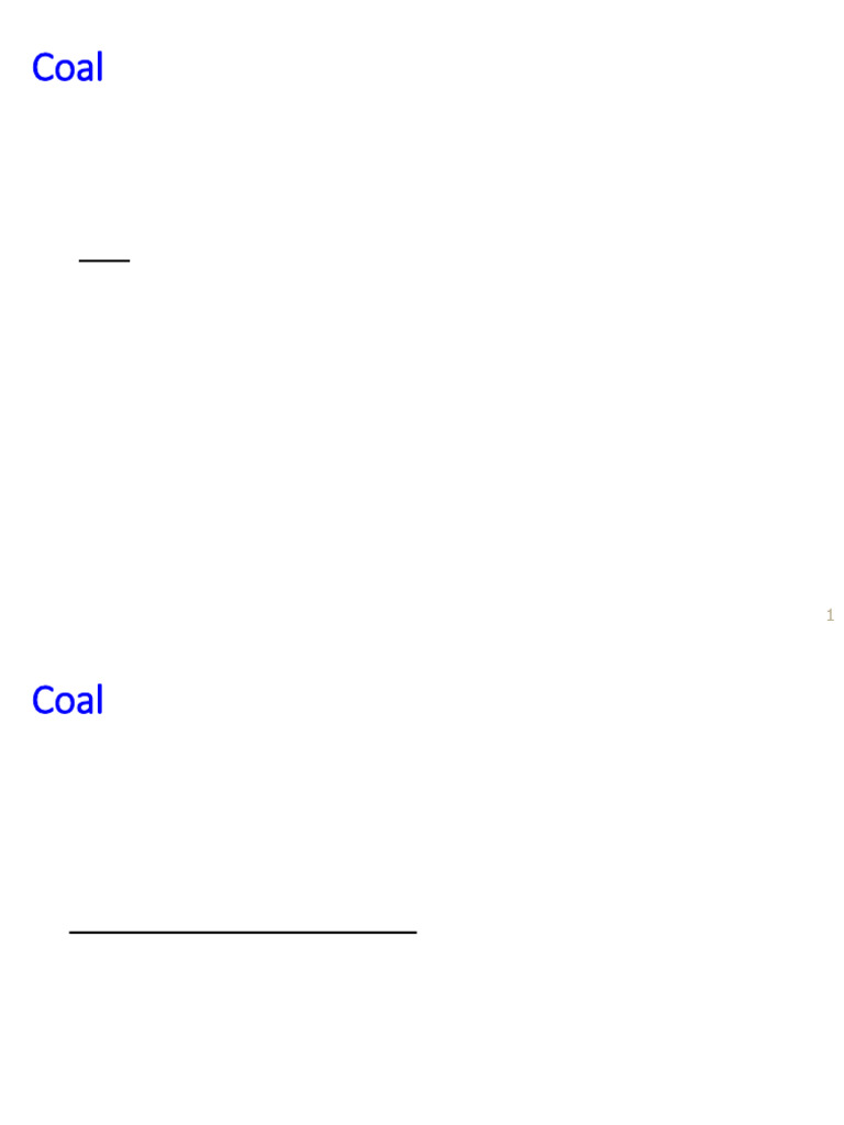 Types and Formation of Coal | PDF | Coal | Bituminous Coal