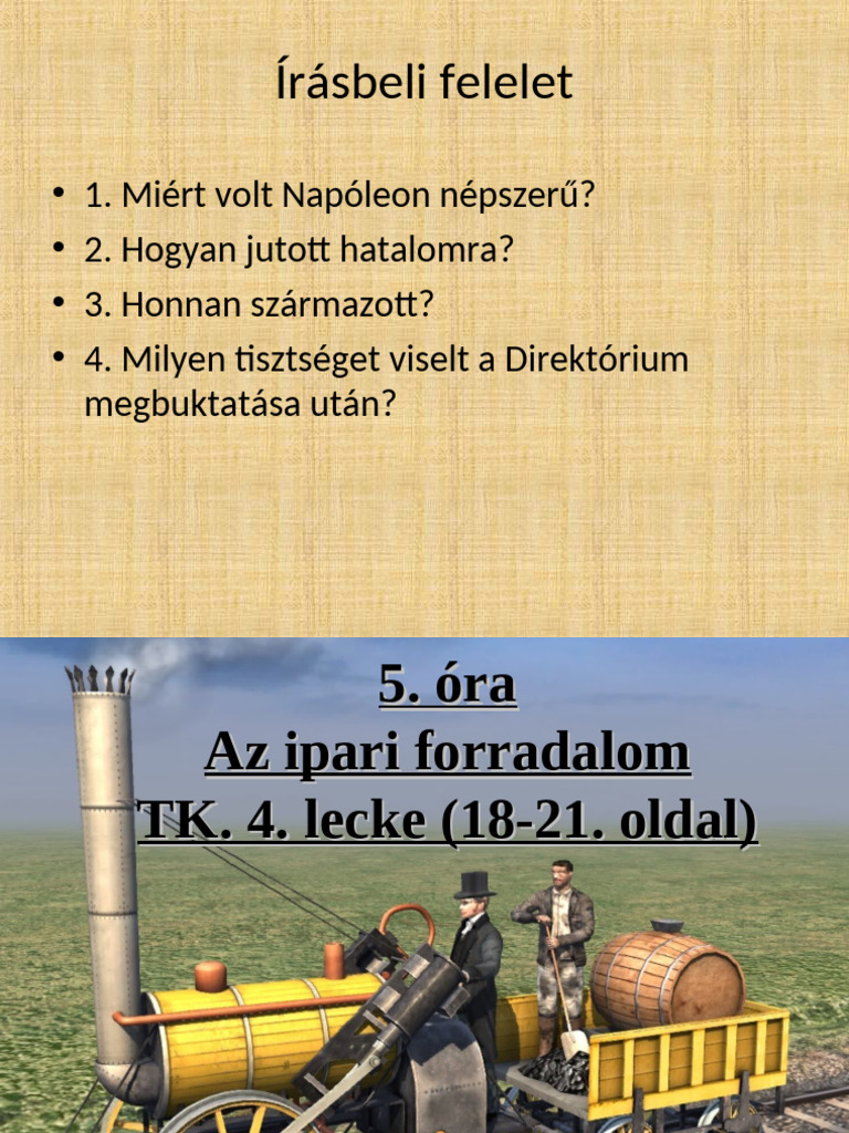 Óraaz Ipari Forradalom | PDF