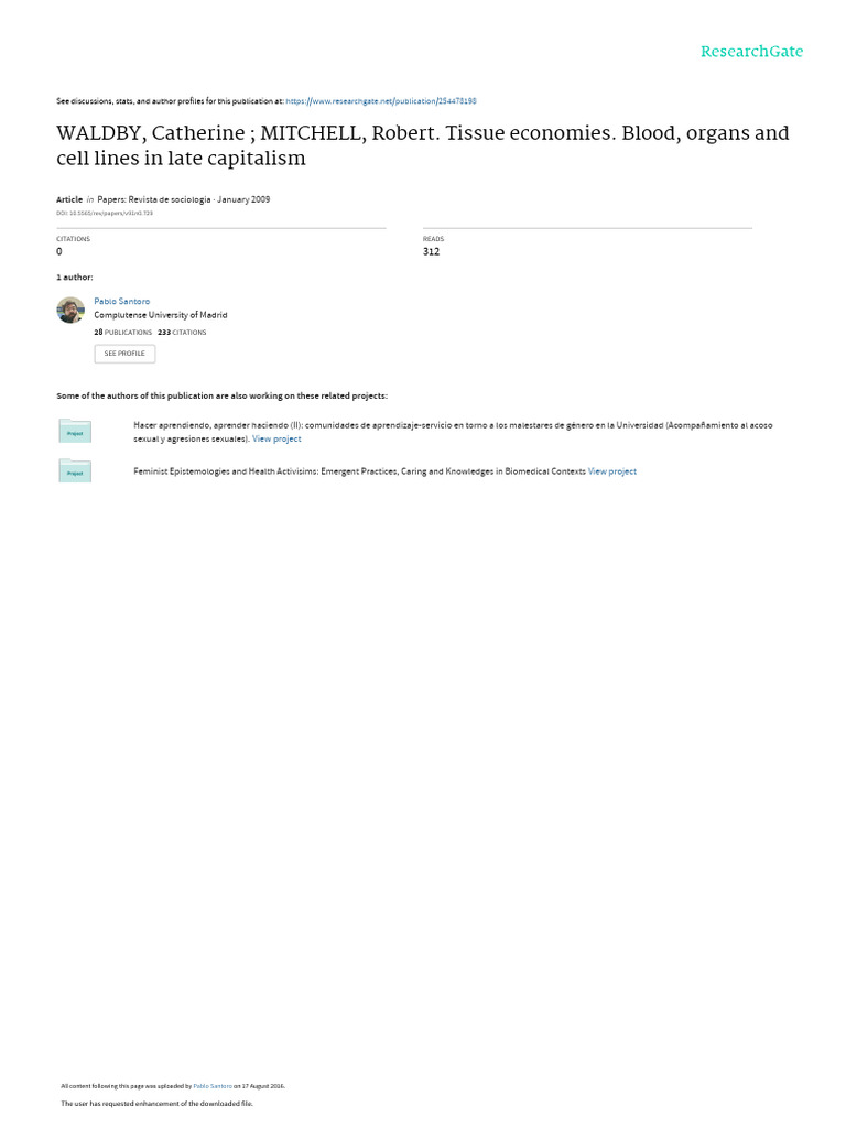 WALDBY_Catherine_MITCHELL_Robert_Tissue_economies_ | PDF