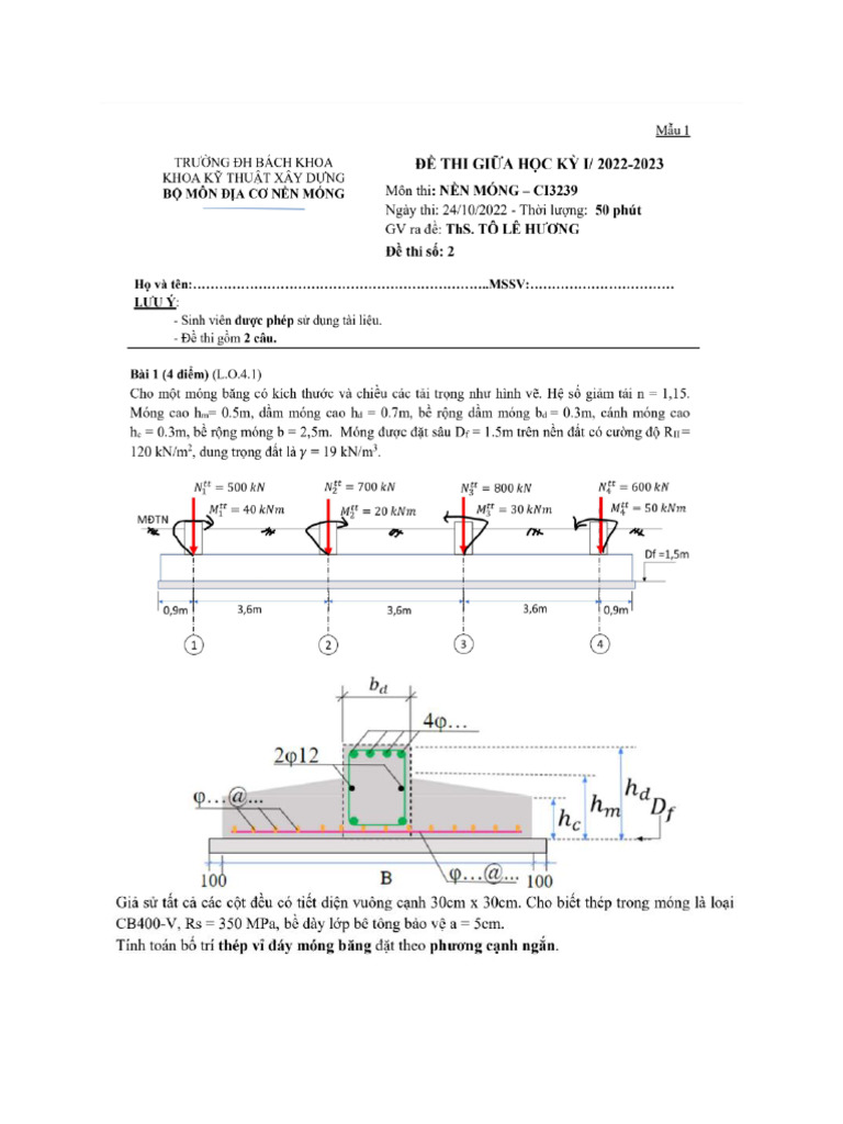 CDTC - ĐỀ THI GIỮA KỲ HK 221 | PDF