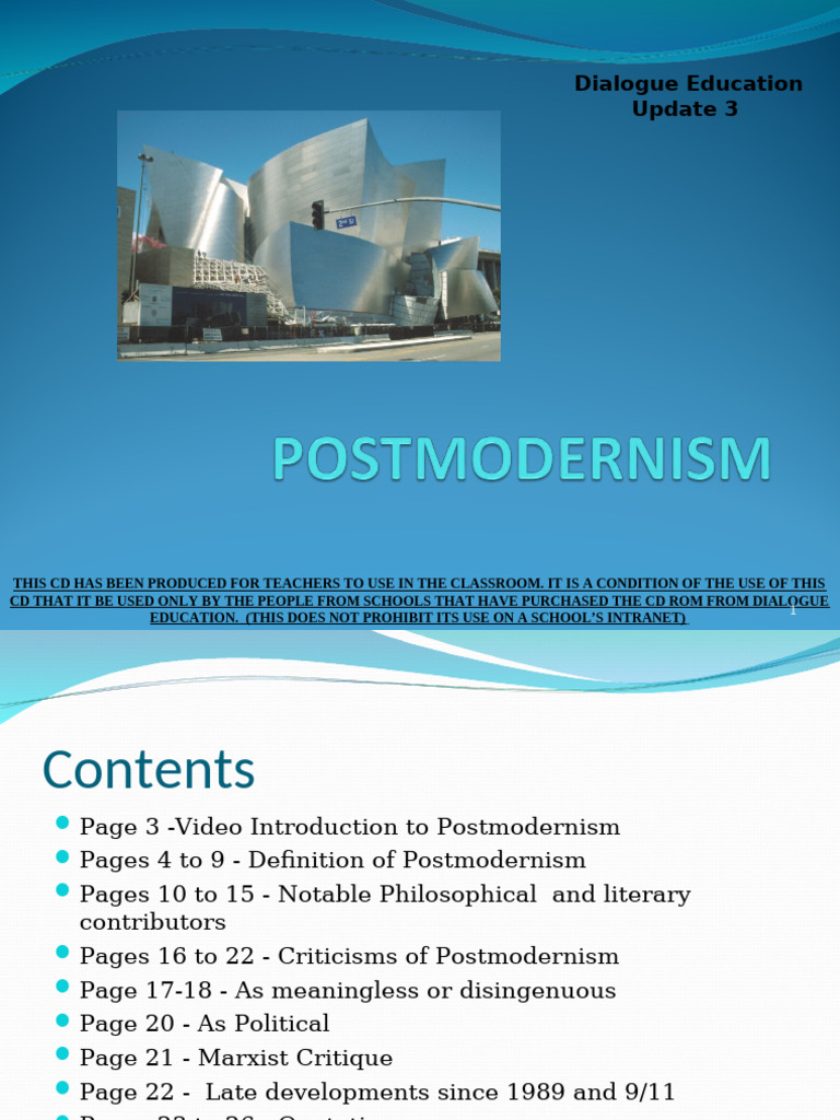 Classroom Guide to Postmodernism | PDF | Postmodernism | Epistemology