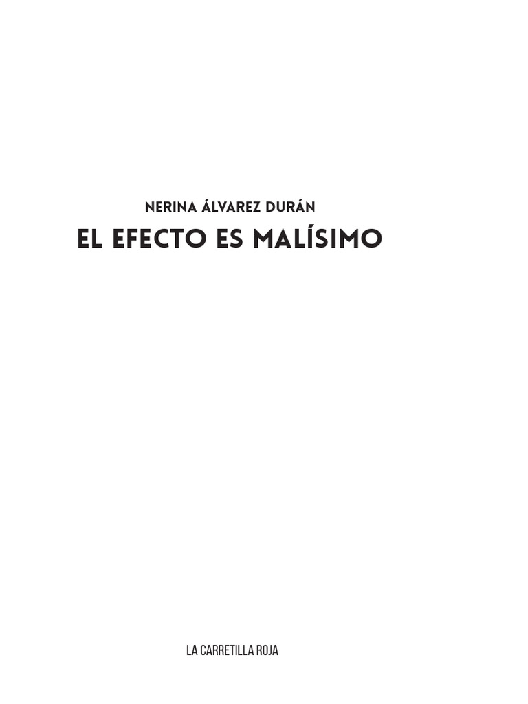 El Efecto Es Malísmo - Nerina Álvarez Durán | PDF | Poesía