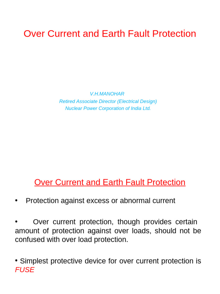 OC and EF | PDF | Fuse (Electrical) | Electrical Components