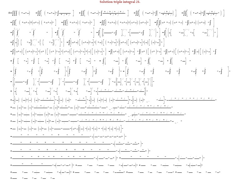 Solution Triple Integral 23 | PDF