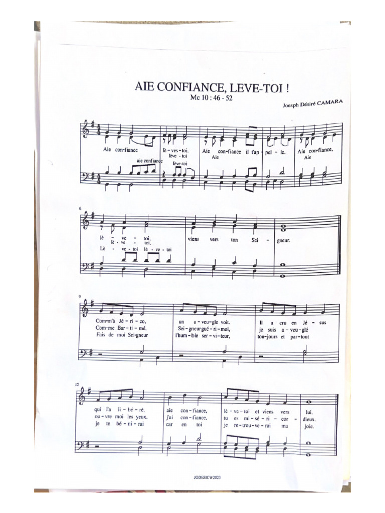 Aie Confiance, Leve-Toi ! | PDF