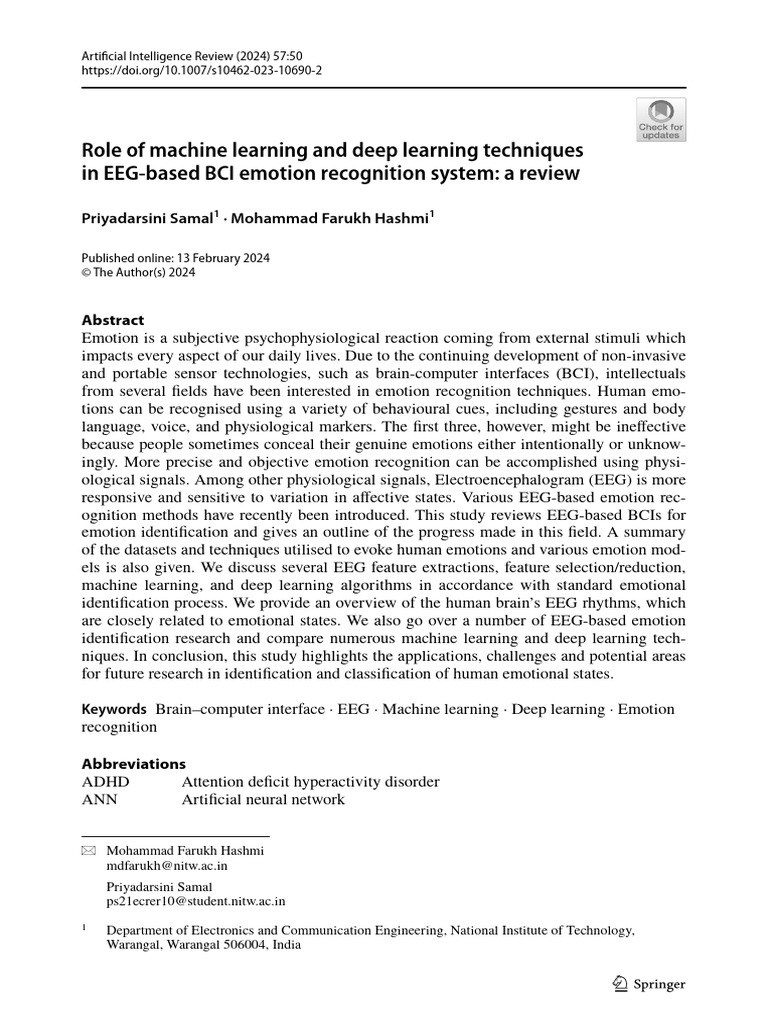 Role of Machine Learning and Deep Learning Techniques-1 | PDF ...